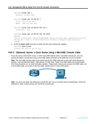 2.3.8 lab---navigate-the-ios-by-using-tera-term-for-console-connectivity (1) | PDF