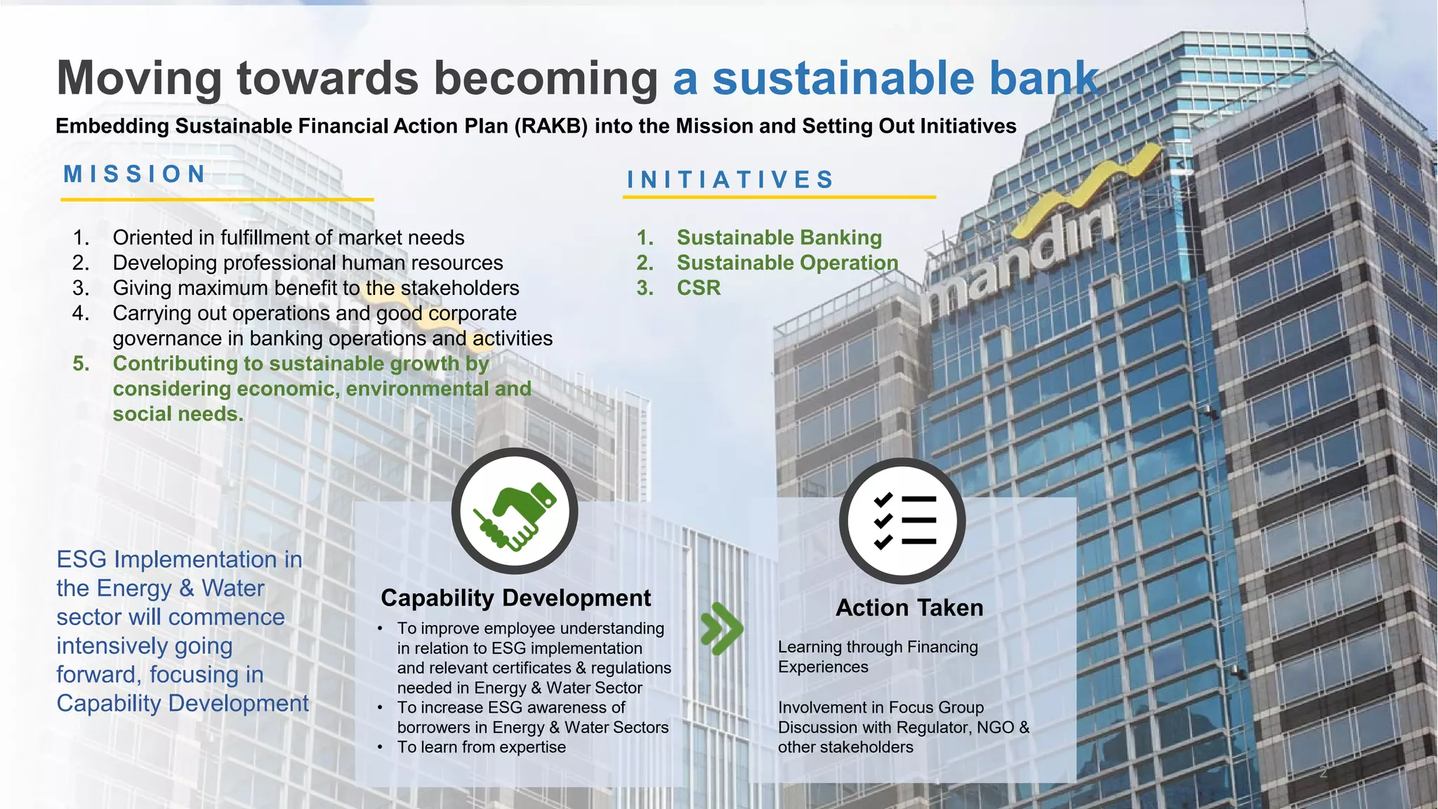 Midian Samosir, PT Bank Mandiri - A Journey to Sustainable Finance | PDF