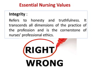 2. Essential values in nursing | PPTX
