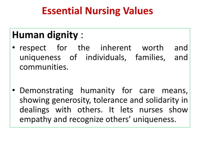 2. Essential values in nursing | PPTX