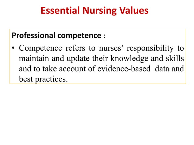 2. Essential values in nursing | PPT