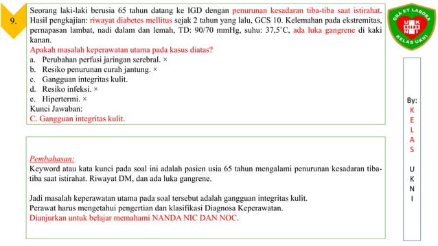 Pembahasan Soal UKOM KMB | PPTX