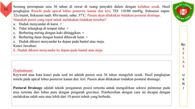 Pembahasan Soal UKOM KMB | PPTX