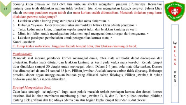 Pembahasan Soal UKOM KMB | PPTX