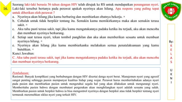 Pembahasan Soal UKOM KMB | PPTX