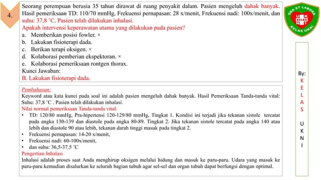 Pembahasan Soal UKOM KMB | PPTX