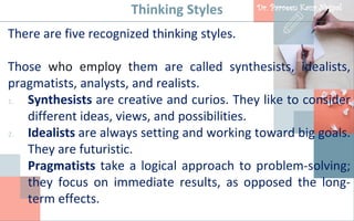 2. Thinking, Learning, Perception | PPT