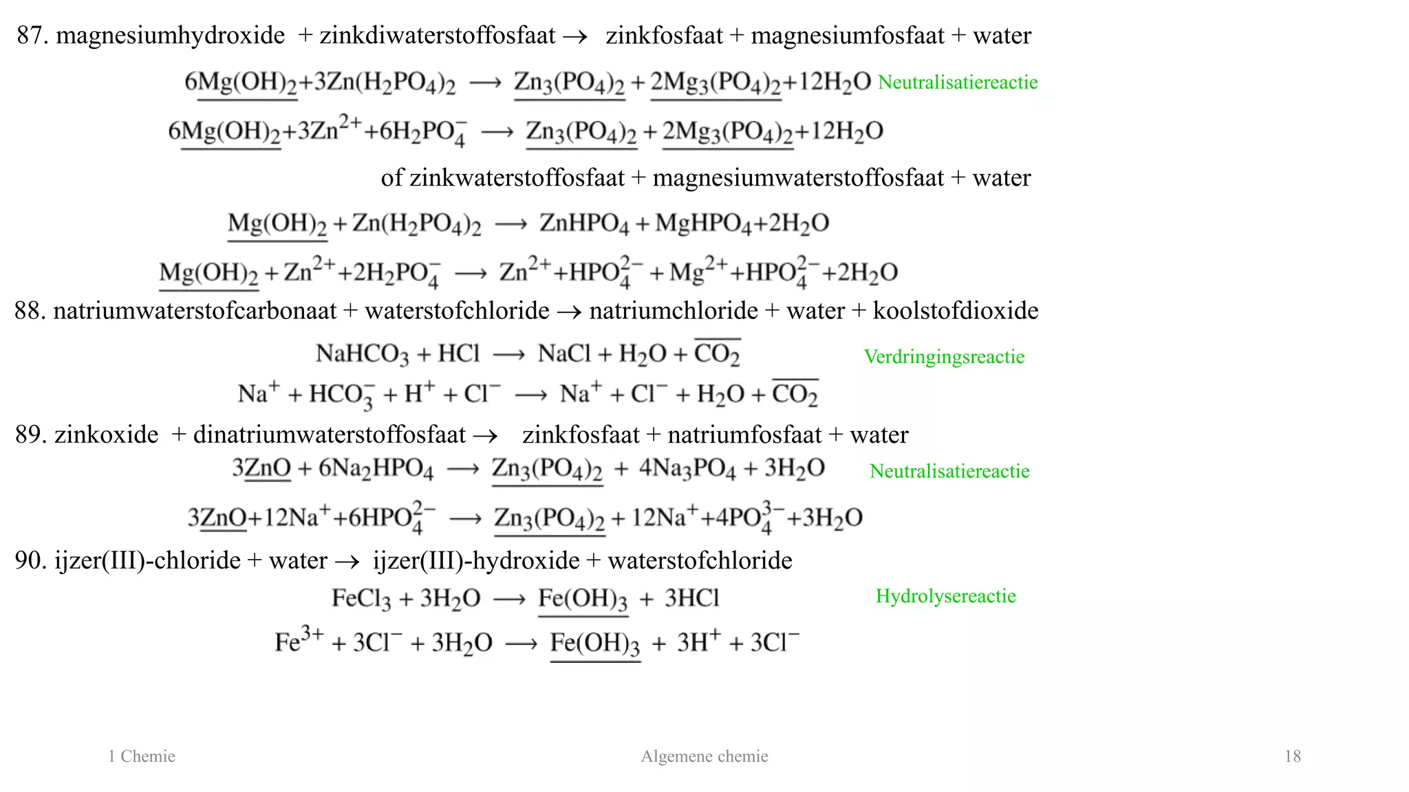 Chemische niet-redox reacties | PPTX