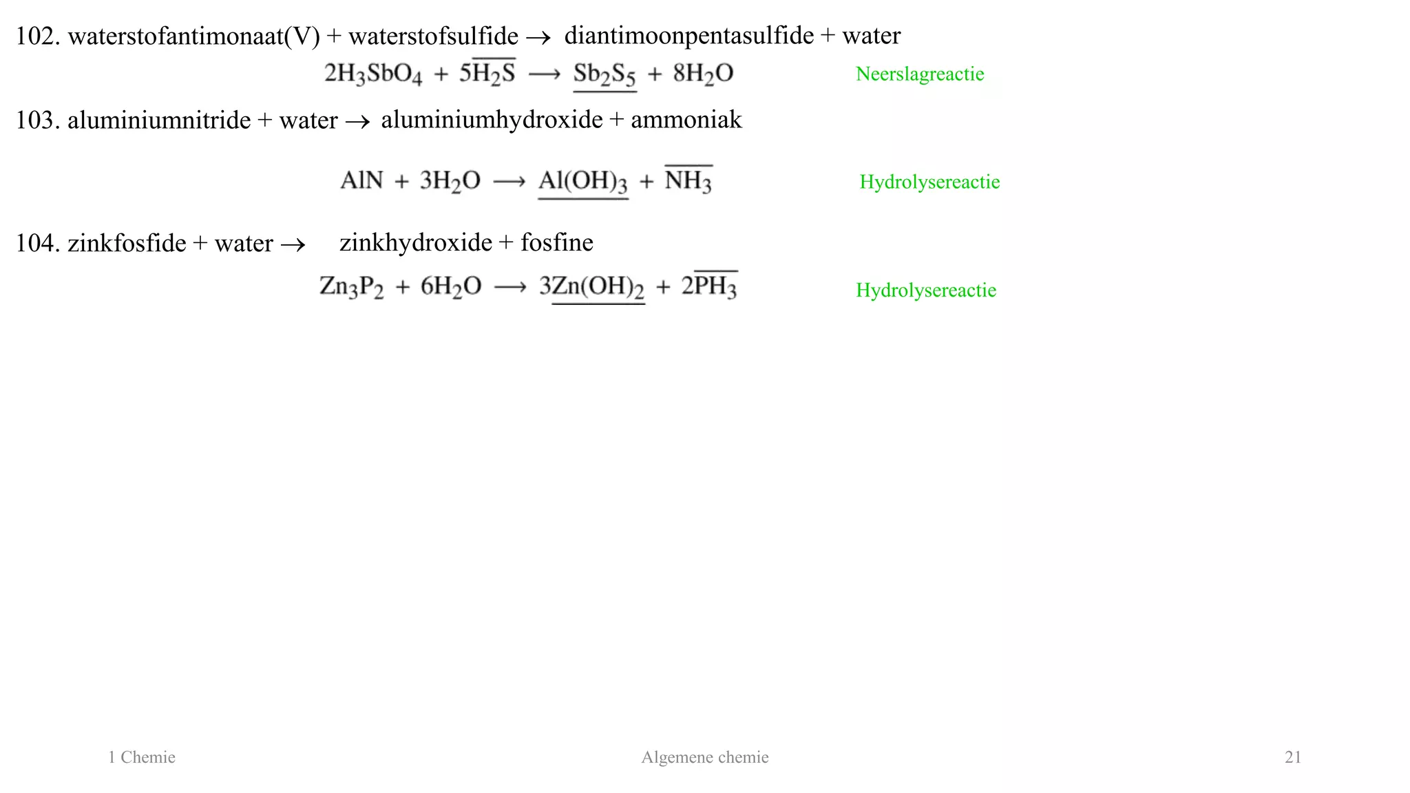 Chemische niet-redox reacties | PPTX