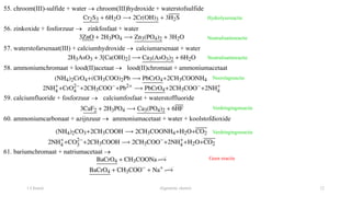 Chemische niet-redox reacties | PPTX