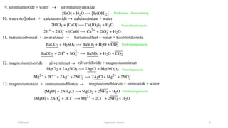 Chemische niet-redox reacties | PPTX