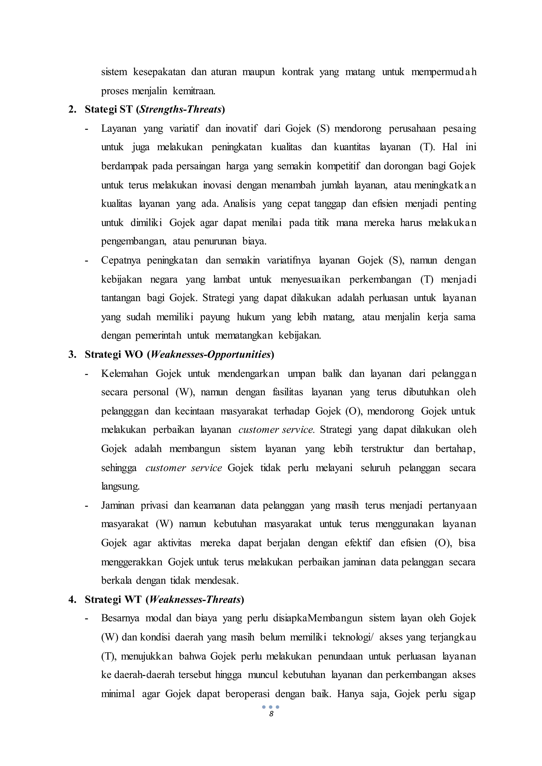 Analisis Swot Gojek | DOCX