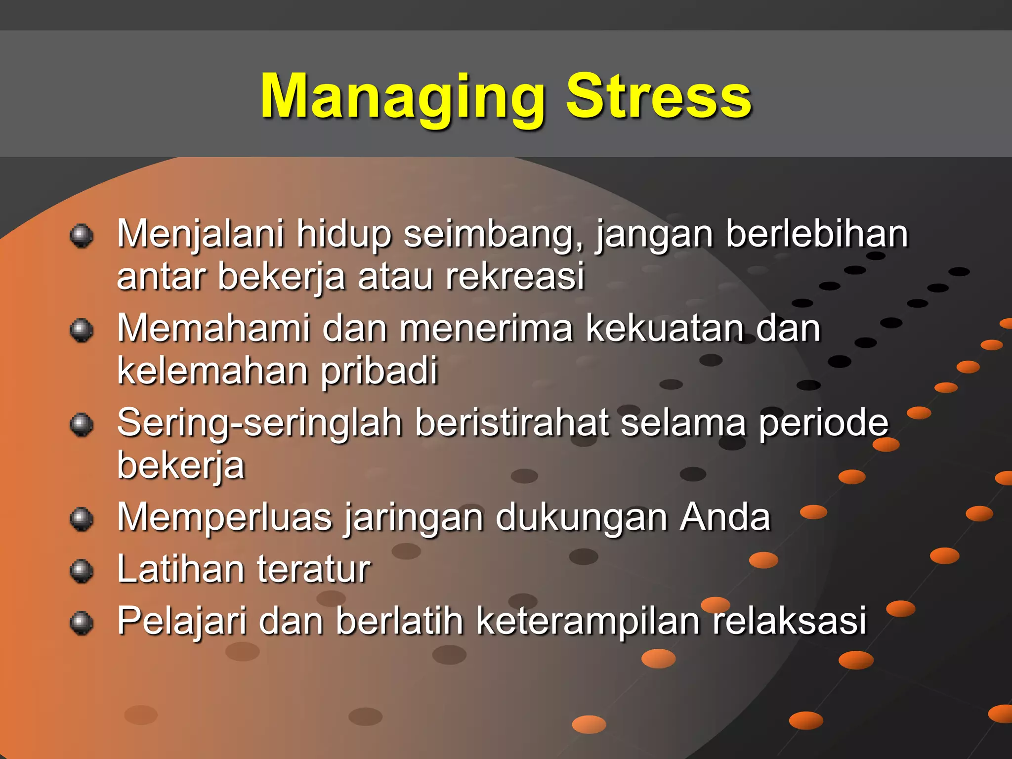 Stress Management _Materi Training "TIME & STRESS MANAGEMENT" | PPT