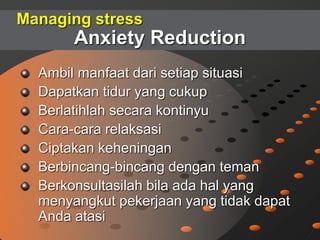 Stress Management _Materi Training "TIME & STRESS MANAGEMENT" | PPT