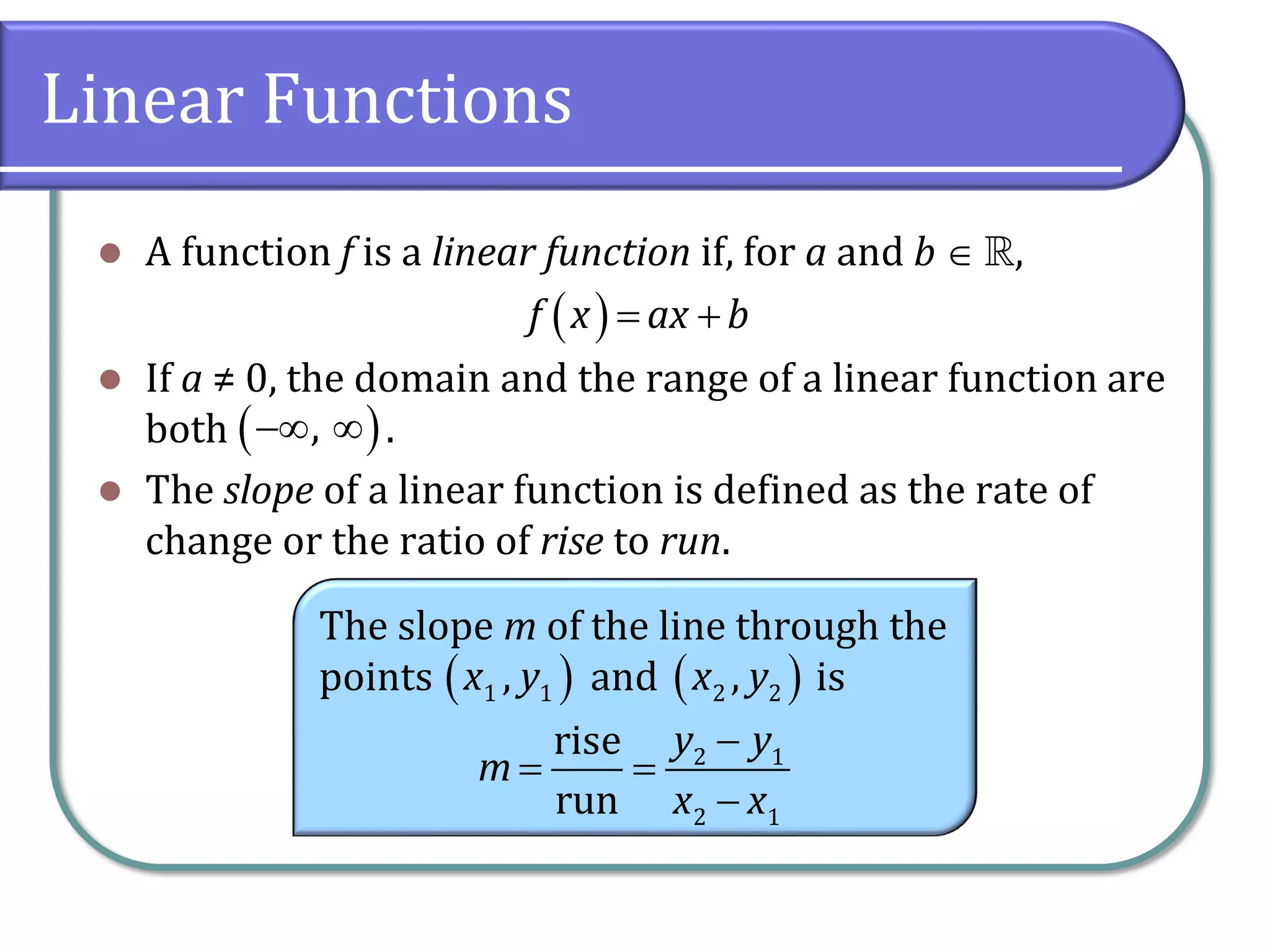 2.4 Linear Functions | PPT