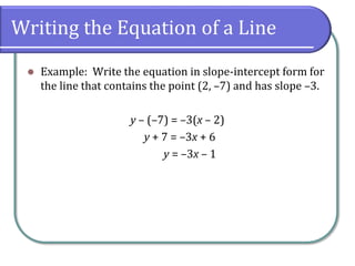 2.5 Equations of Lines | PPT