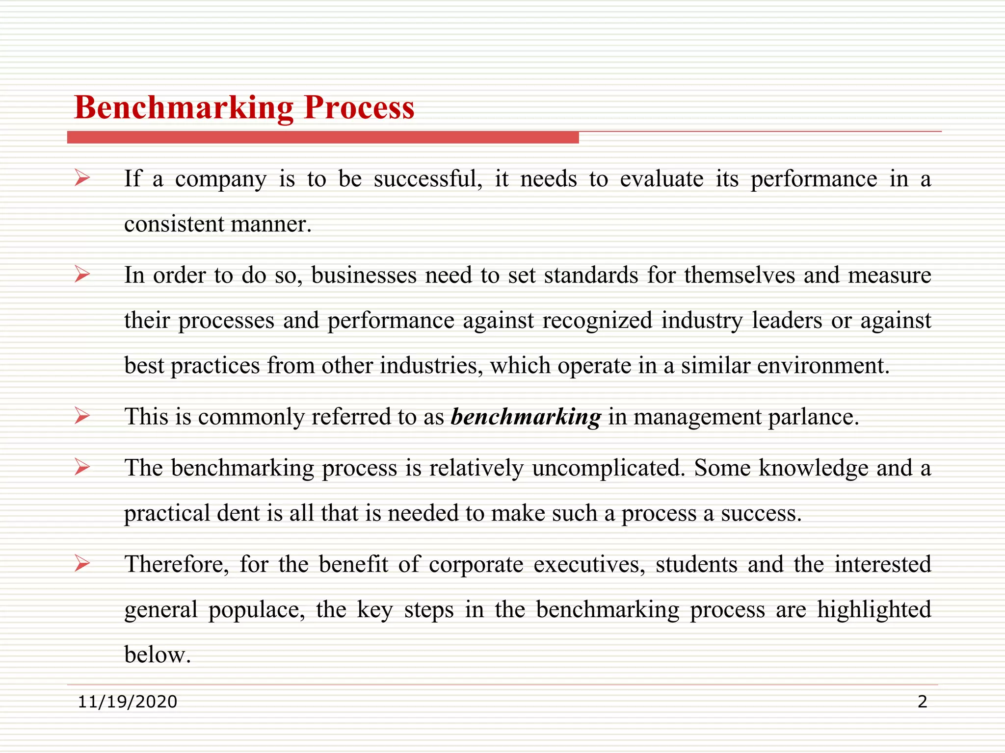 Benchmarking Process in Total Quality Management | PDF