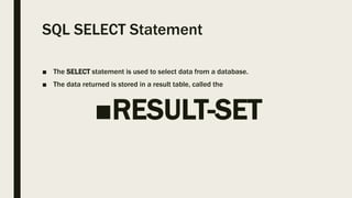 2.2 sql commands | PPT