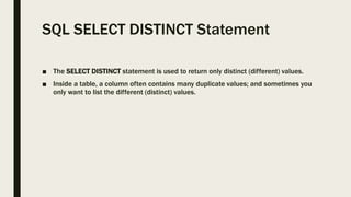 2.2 sql commands | PPT