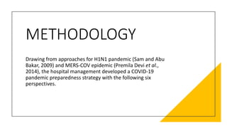 KEY STRATEGIES IN THE PANDEMIC PREPAREDNESS AS COVID-19 HOSPITAL ...