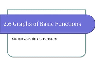 2.6 Graphs of Basic Functions | PDF | Physics | Science