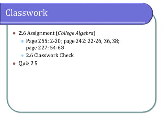2.6 Graphs of Basic Functions | PDF