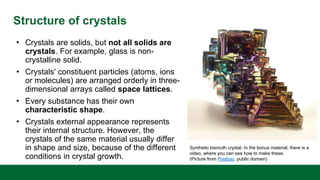 Crystals (crystallization) | PPT