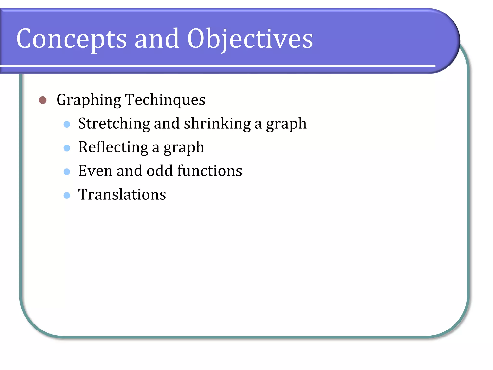 2.7 Graphing Techniques | PDF