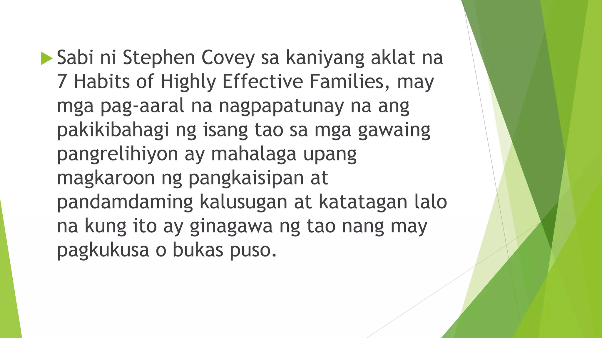 Pagsasabuhay ng Pananampalataya sa Pamilya | PPTX