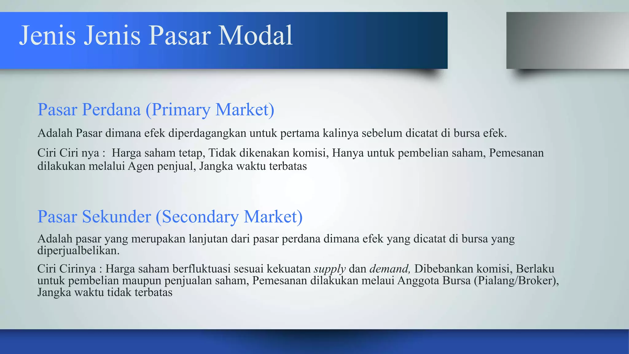 2.pasar dan institusi keuangan | PPTX