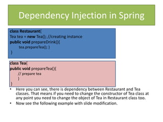 Dependency Injection in Spring | PPTX