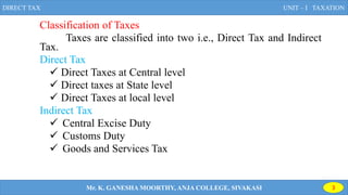 Classification of tax | PDF