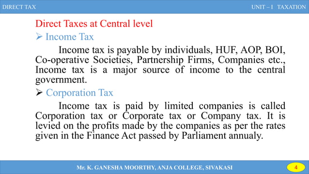 Classification of tax | PDF