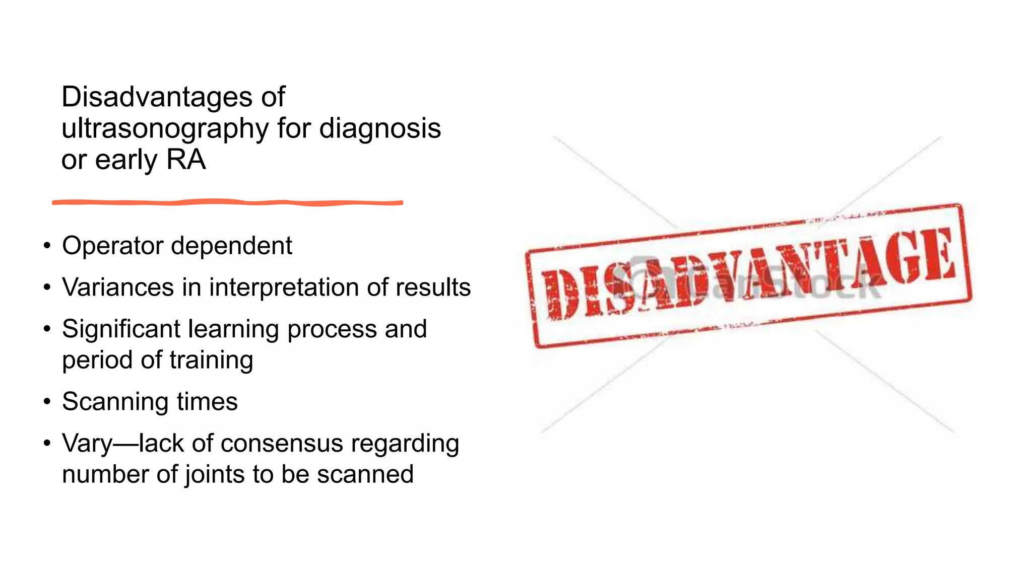 Should ultrasound be used routinely in the diagnosis of rheumatoid arthritis | PPTX