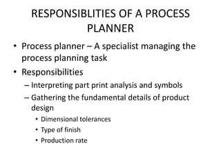 Process planning activities | PPT
