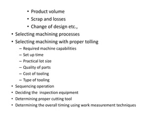 Process planning activities | PPT