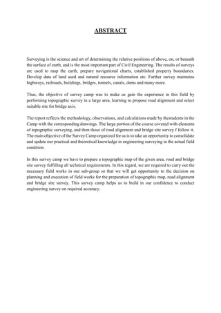 starting of Survey Camp report | PDF