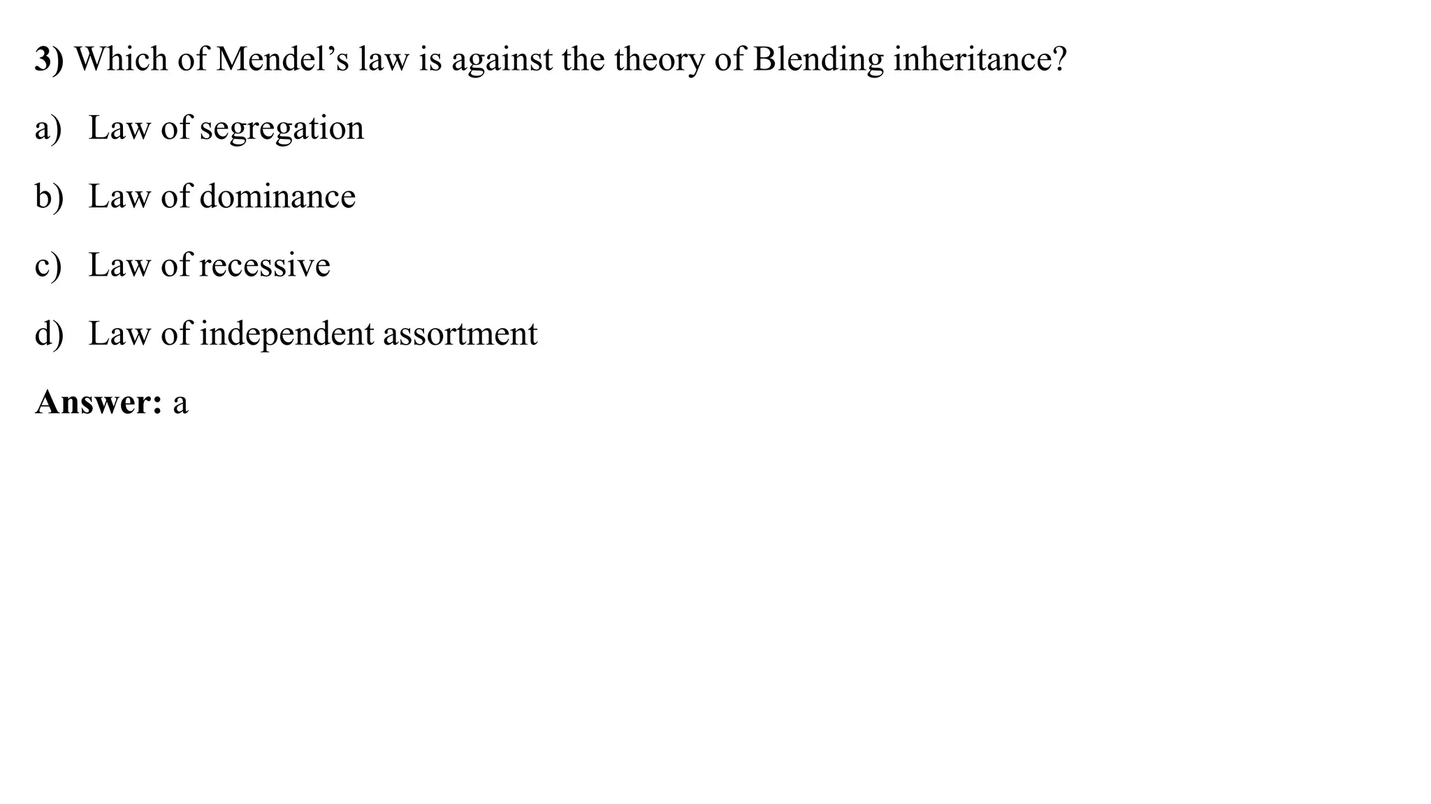Mendelian Laws of Inheritance | PPT