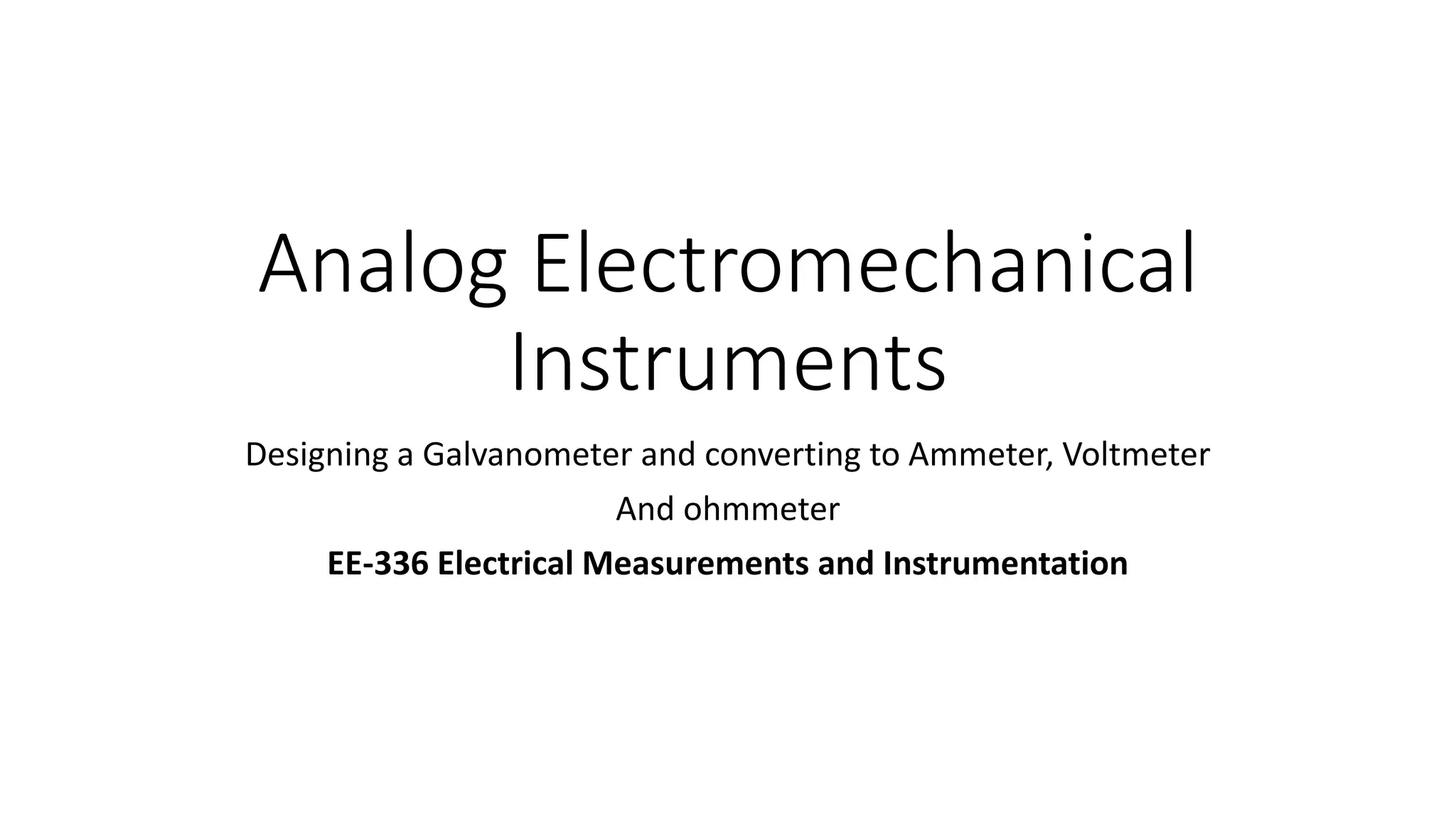 2. emi analog electromechanical instruments | PPT