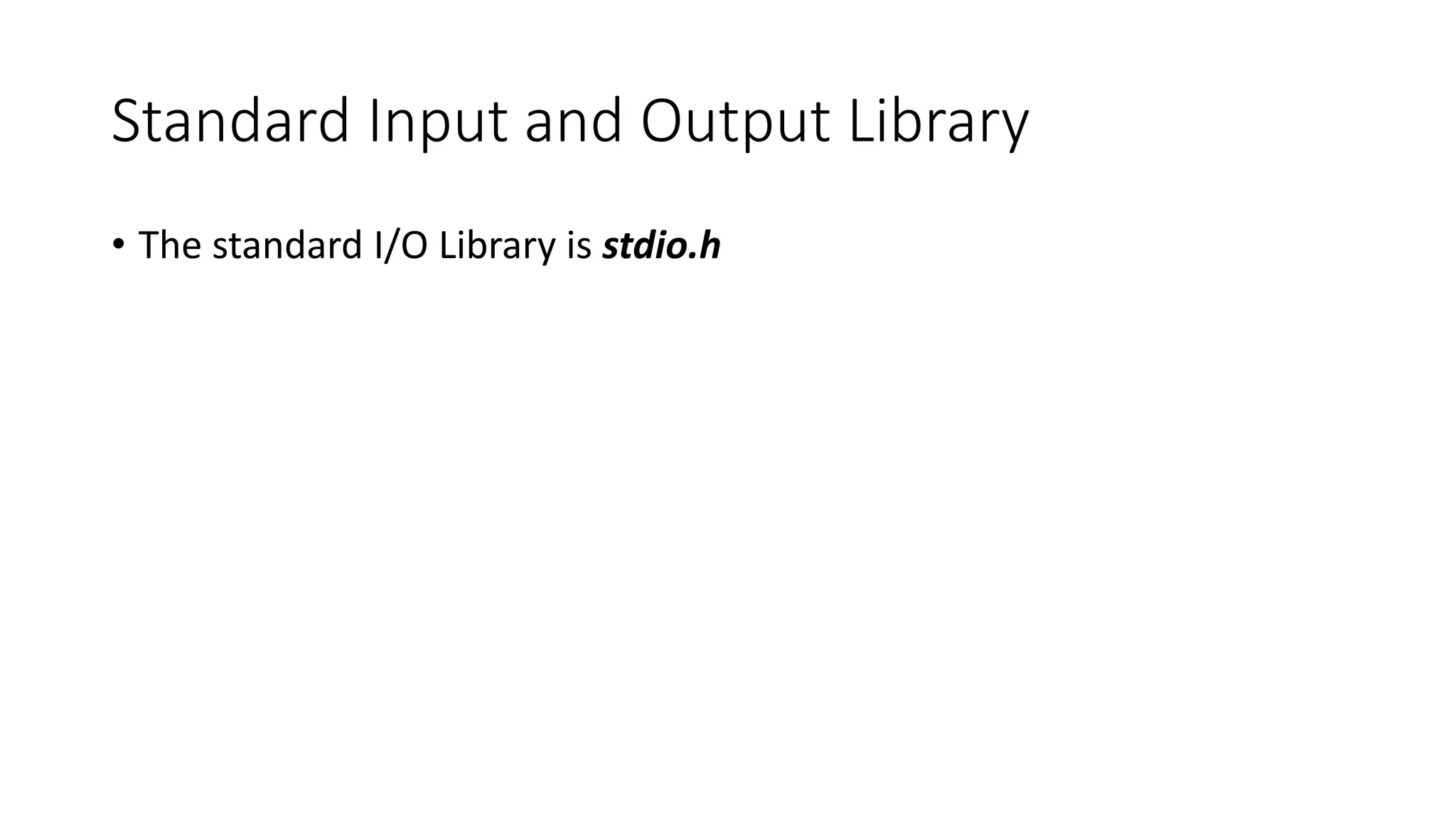 2.1 input and output in c | PPT