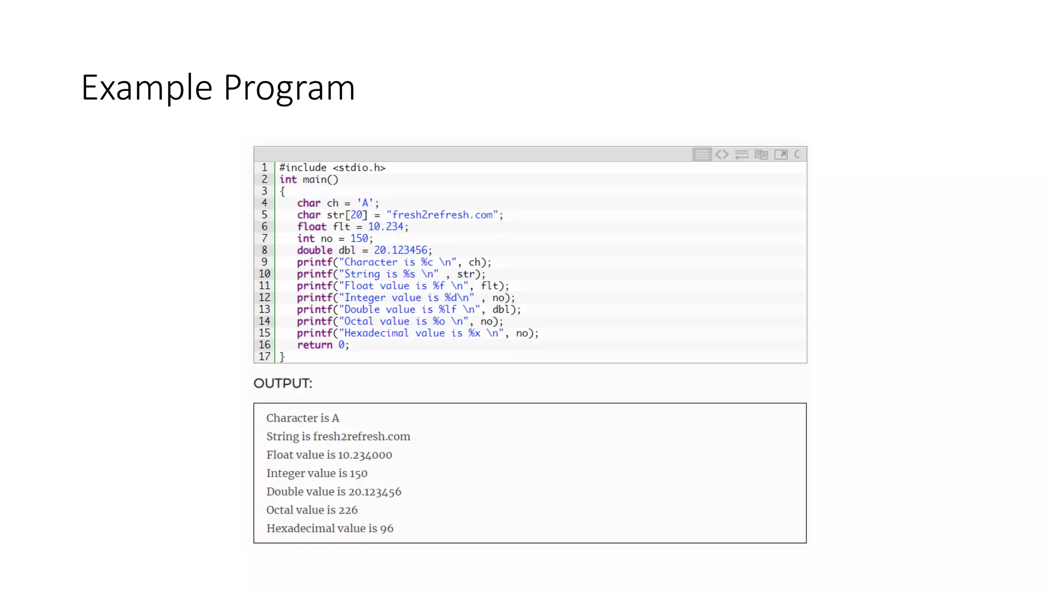 2.1 input and output in c | PPT