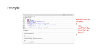 2.1 input and output in c | PPTX