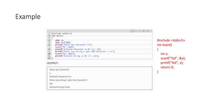 2.1 input and output in c | PPT