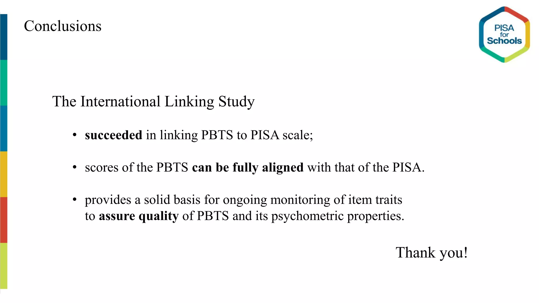 International Linking Study - Connecting the PISA-based Test for ...