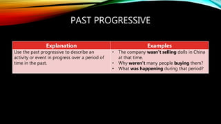 2. simple past and past progressive | PPTX