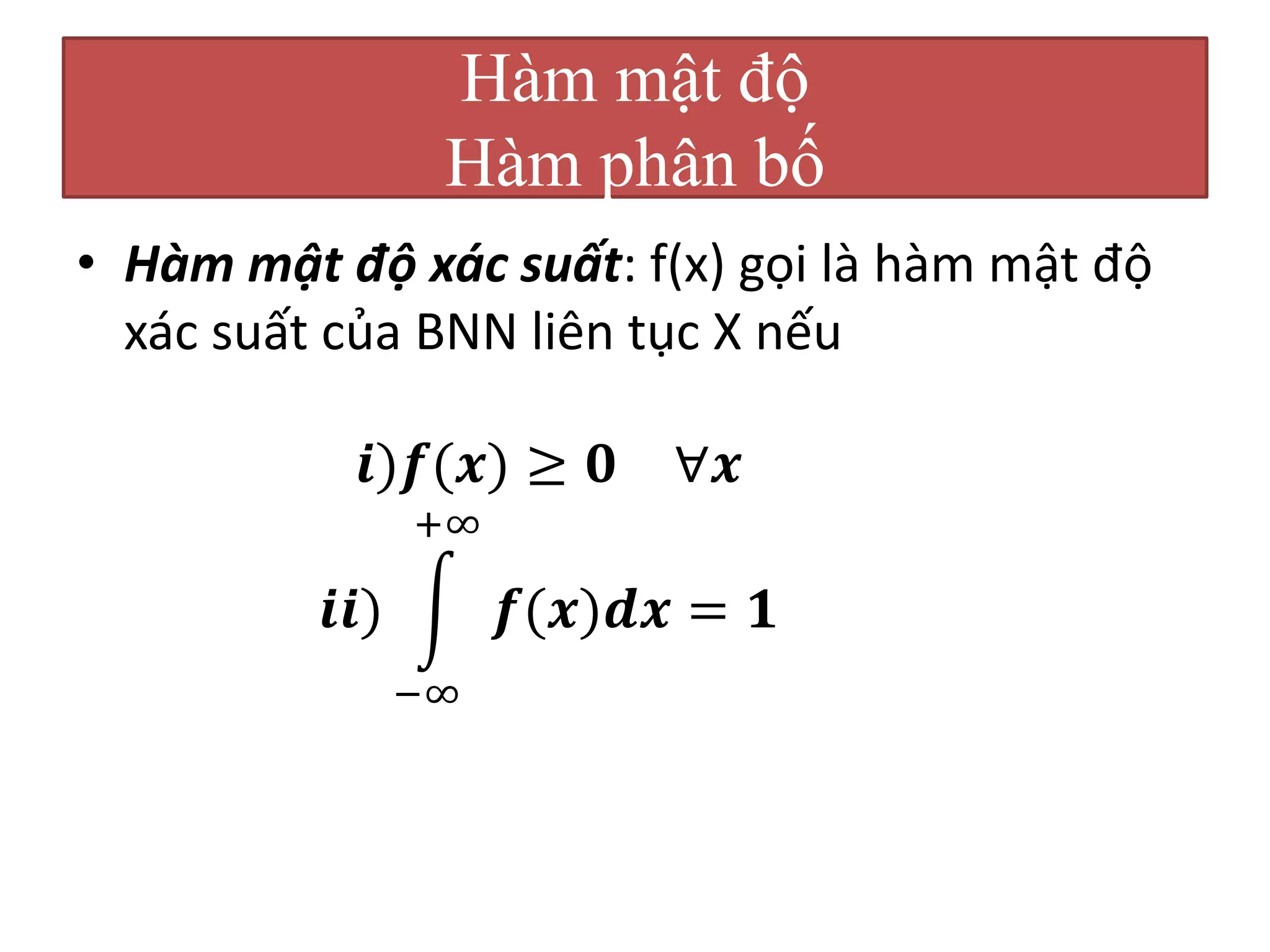 Biến ngẫu nhiên liên tục - Xác suất thống kê | PPTX