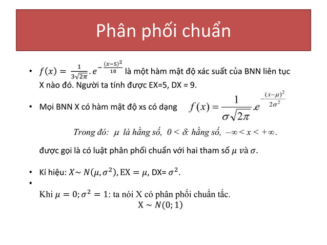 Biến ngẫu nhiên liên tục - Xác suất thống kê | PPTX