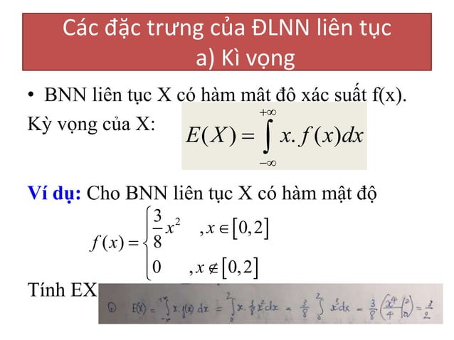 Biến ngẫu nhiên liên tục - Xác suất thống kê | PPTX