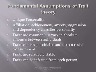 Individual determinants of organisational behaviour | PPTX