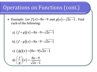 2.8 Function Operations and Composition | PDF
